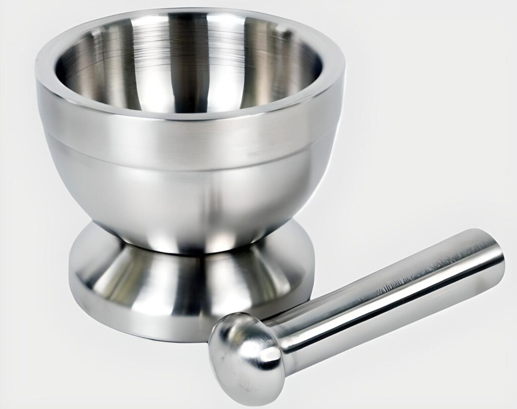 SS Mortar Pestle for Laboratory & Pharma Use